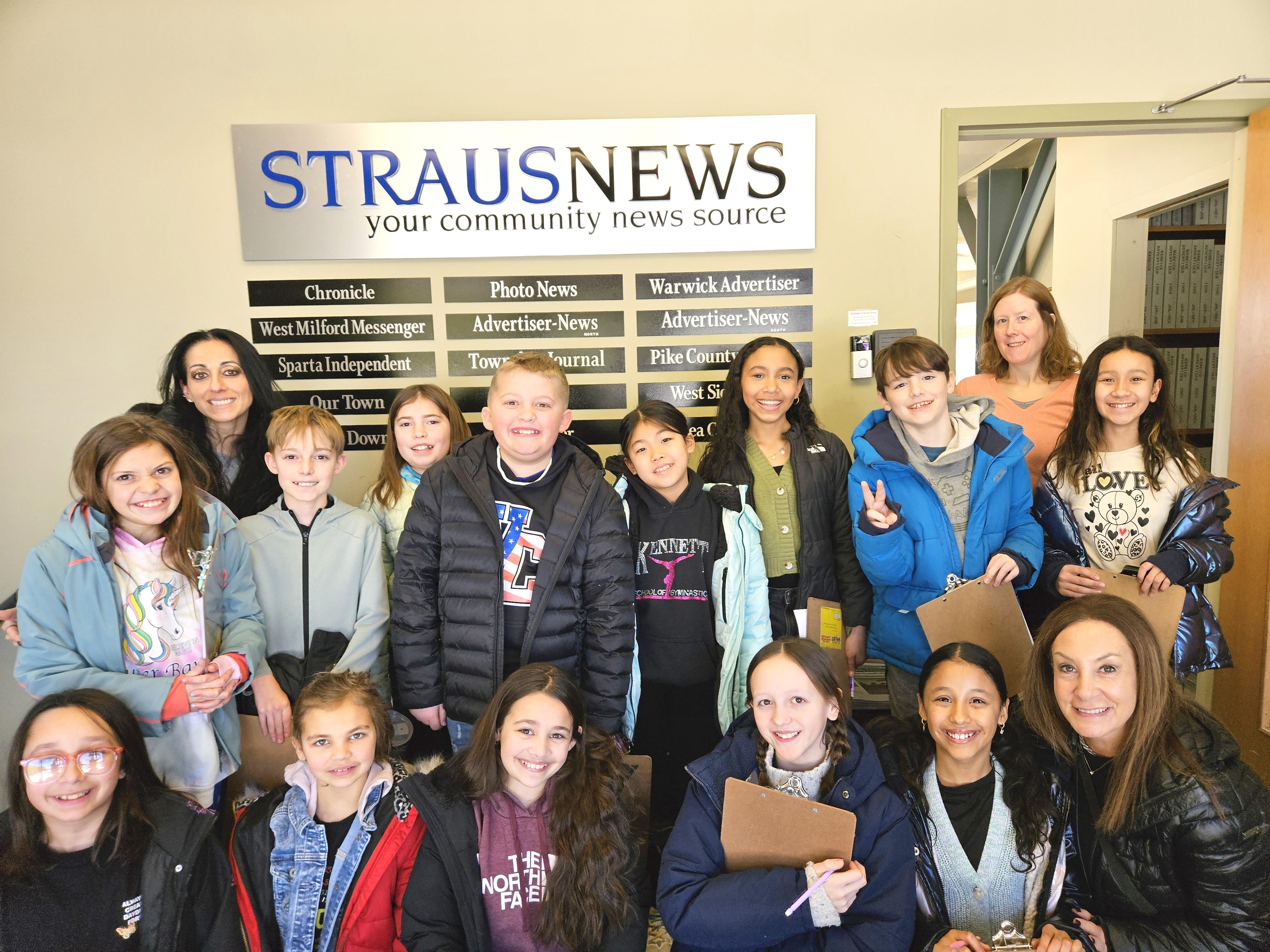 Montgomery fifth graders visit Straus News