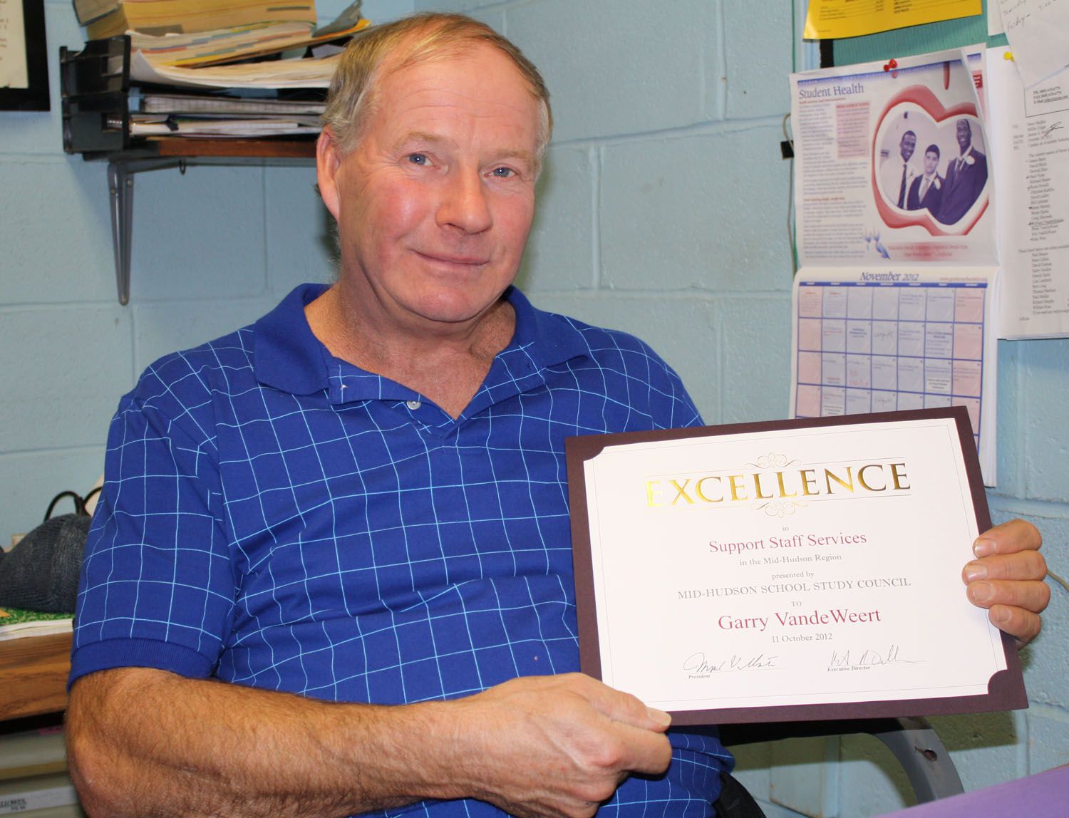 Garry Van De Weert honored for excellence