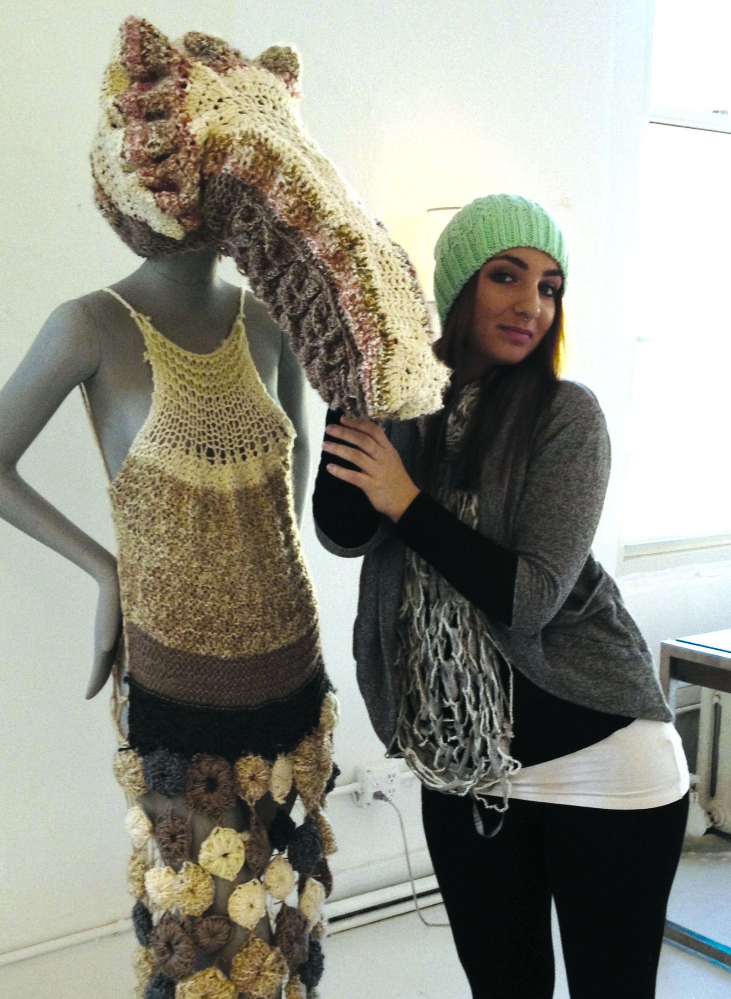 Fashion student Kristie Spindler displays work at Pratt-Pucci exhibit