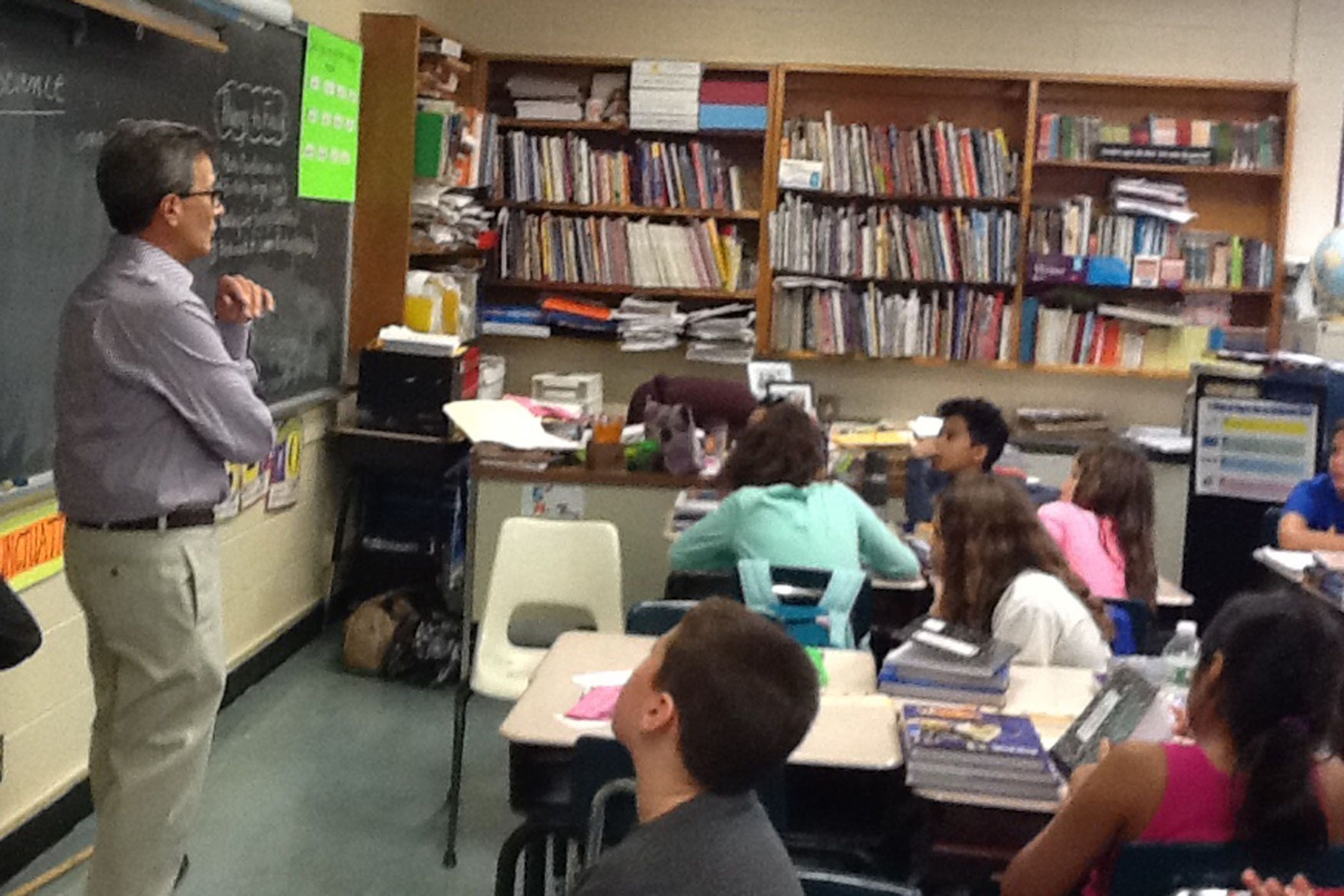 Guest teacher leads lesson about ecosystems