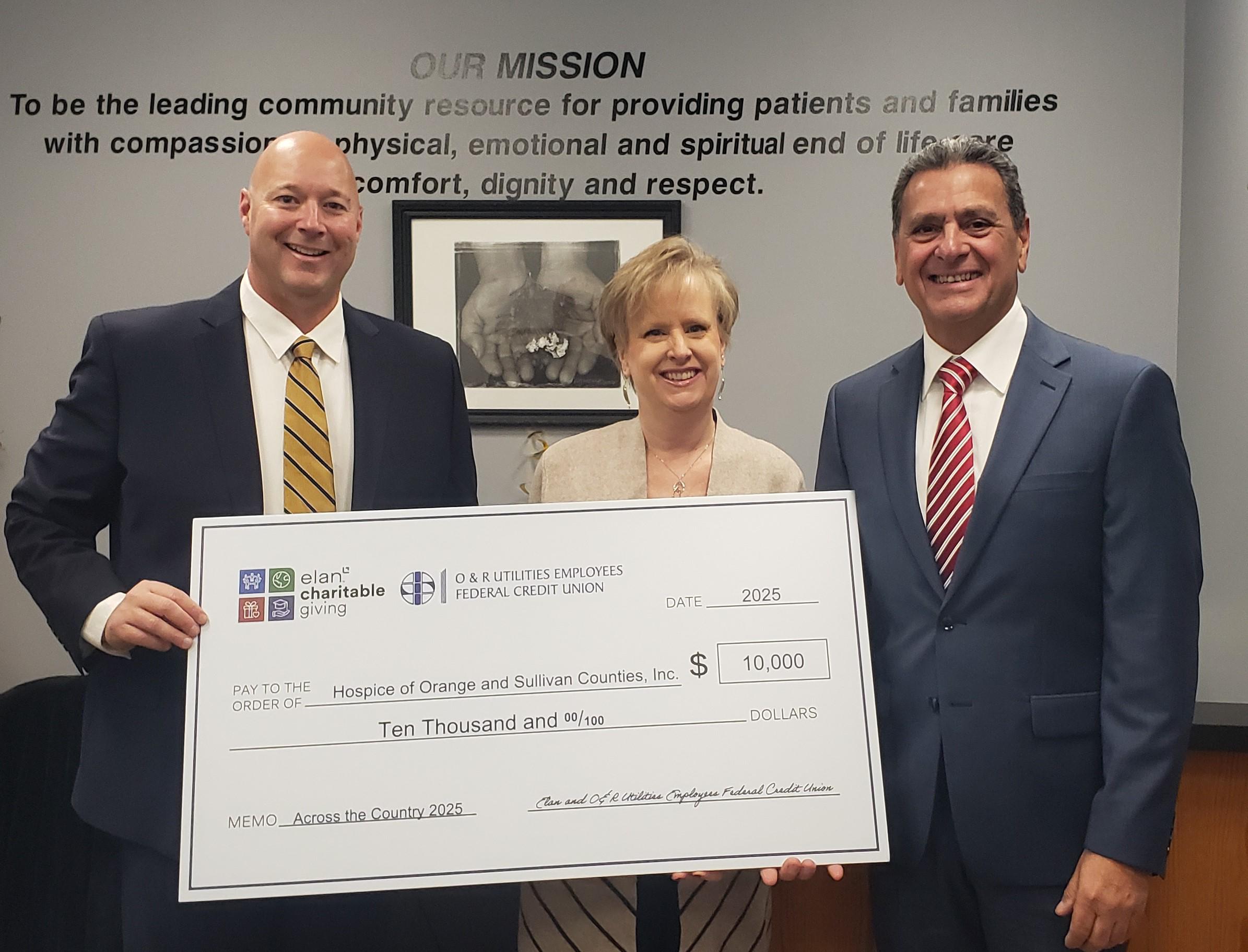 Hospice gifted $10,000 donation