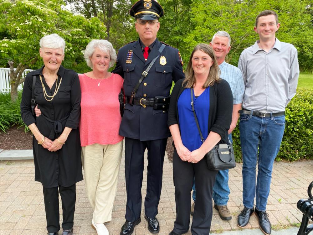 Village police officer honored during special board meeting