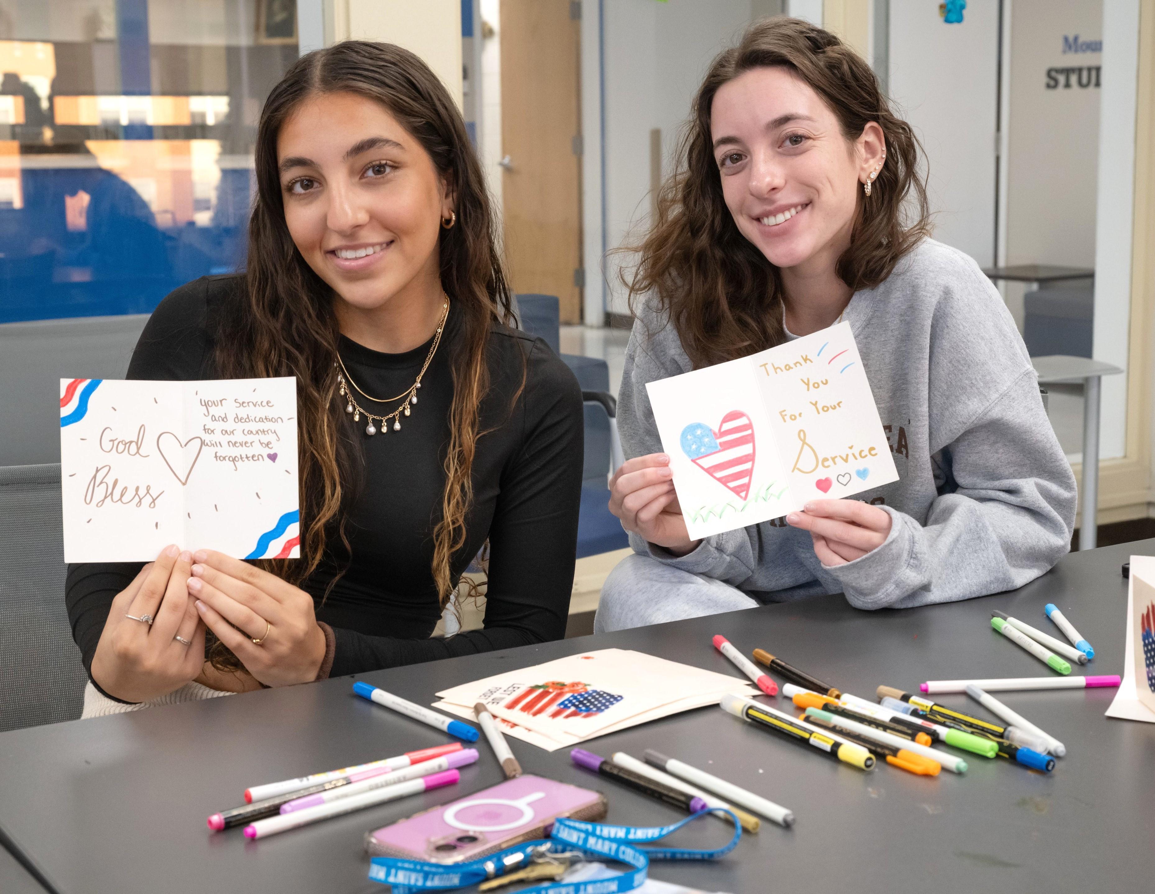 Mount students pen thank you cards to local veterans
